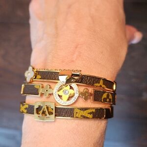 Jewelry | Set Of 3 Lv Clover And Flower Bangles Not Made By Any ...